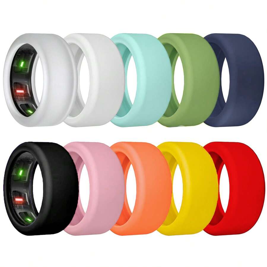 10 Packs Silicone Ring Cover For Oura Ring 4/Oura Ring Gen3/ Galaxy ...