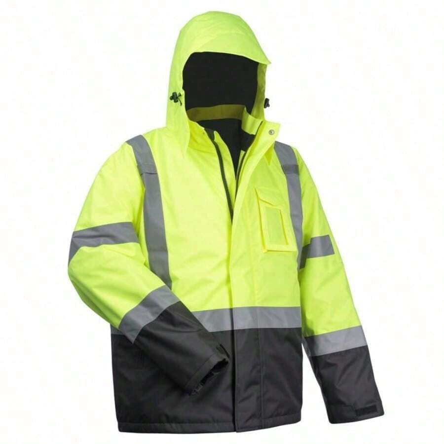 Warm Safety Jackets For Men, High Visibility Reflective Work Jackets ...