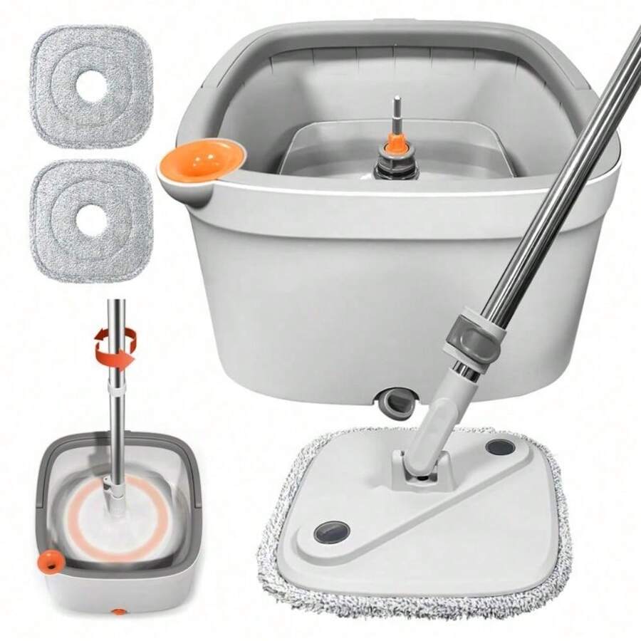 Bucket System With Dual Compartment Mop Bucket And Thick Washable ...