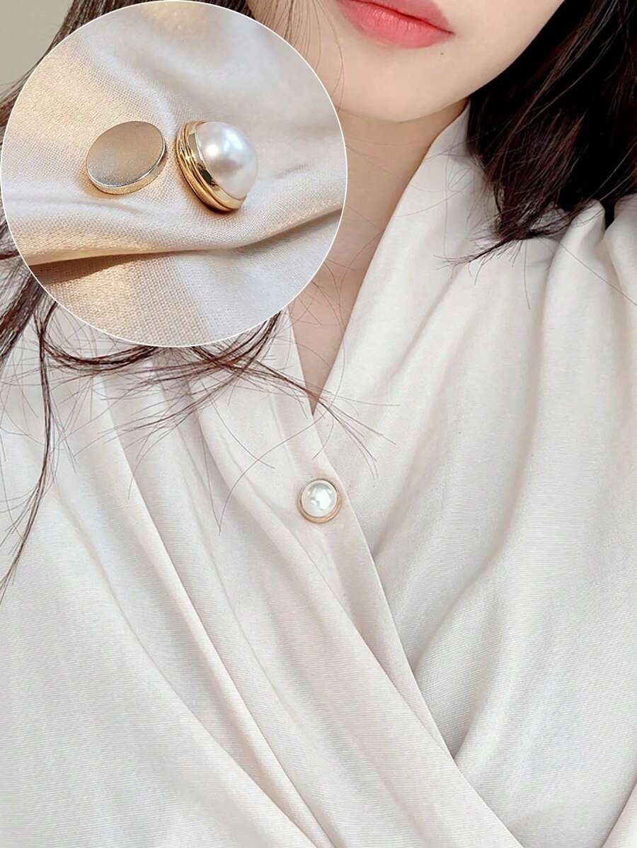 1pc Magnetic Hijab Pins, Wedding Veil Weights Magnetic Pearls Double ...