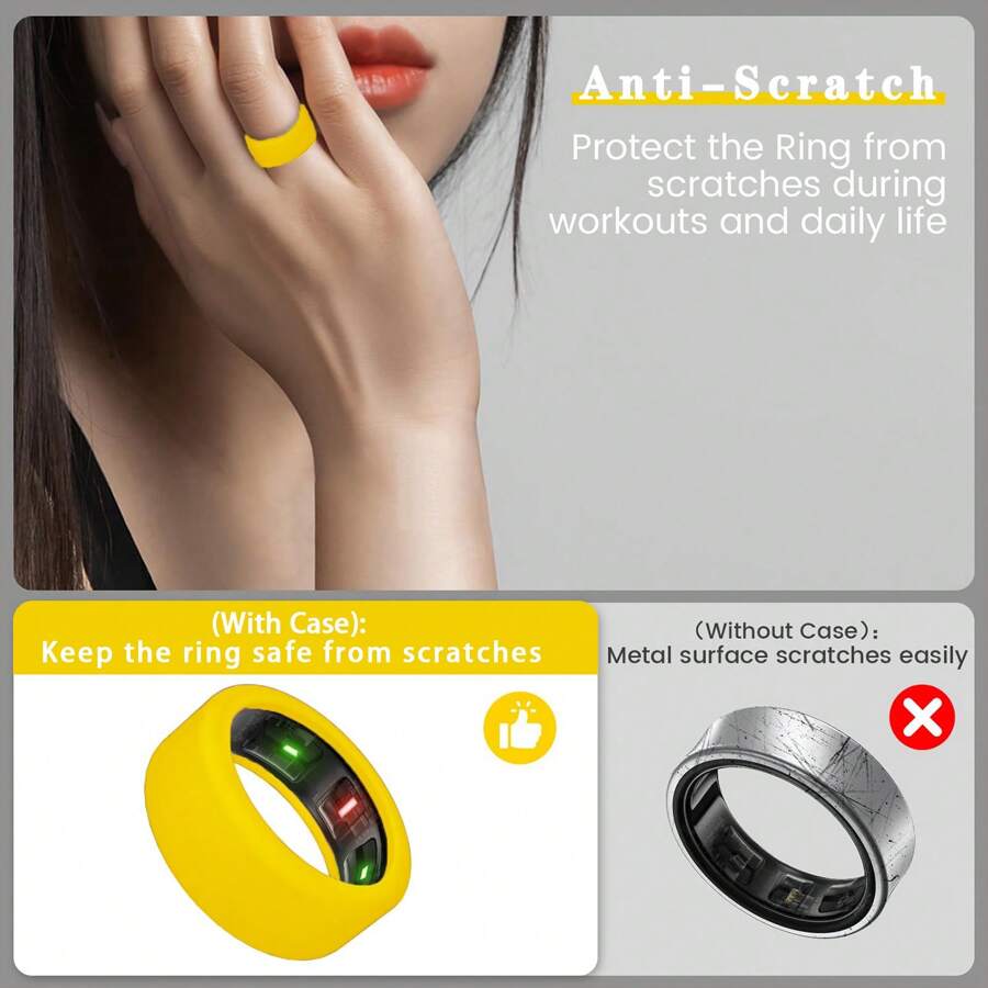 10 Packs Silicone Ring Cover For Oura Ring 4/Oura Ring Gen3/ Galaxy ...