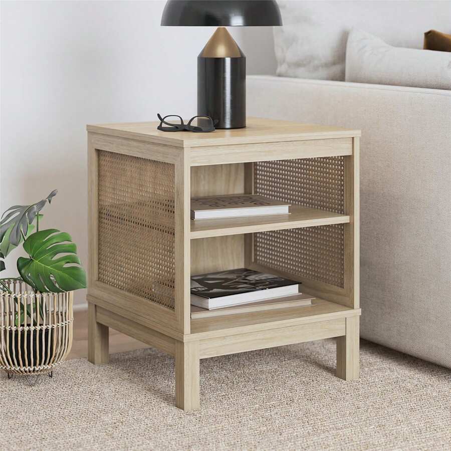 Mainstays Cane Side Table, Spring Pine | SHEIN USA