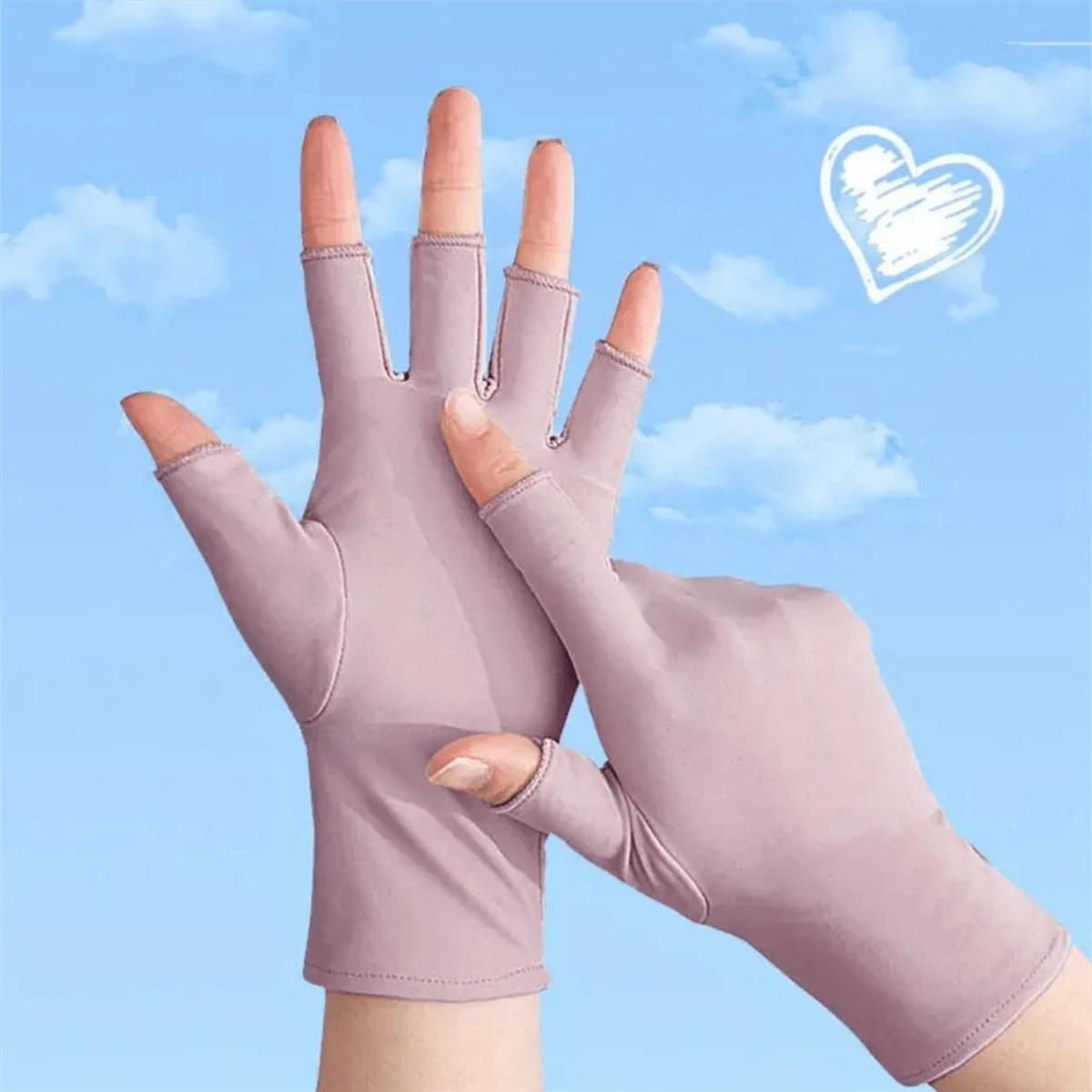 Women'S Fingerless Gloves, Spandex Stretch, Solid Color, Yarn-Dyed ...