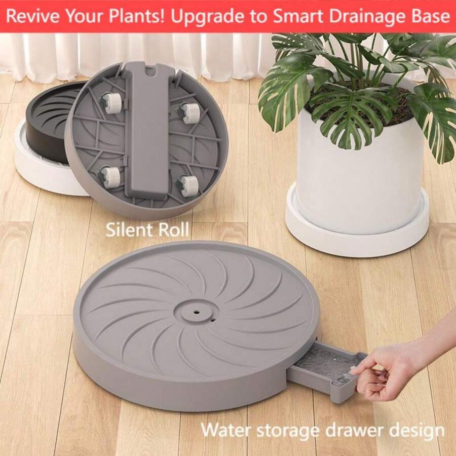 1pc New Flower Pot Stand, Plant Pot Holder, Movable Quiet Flower Pot ...