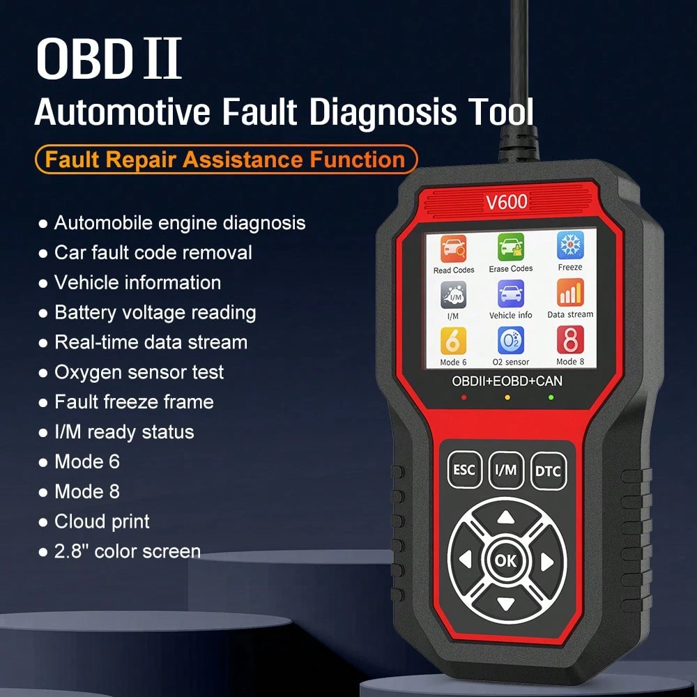 OBD2 Scanner Car Diagnostic Tool Battery Voltage Detection Professional ...