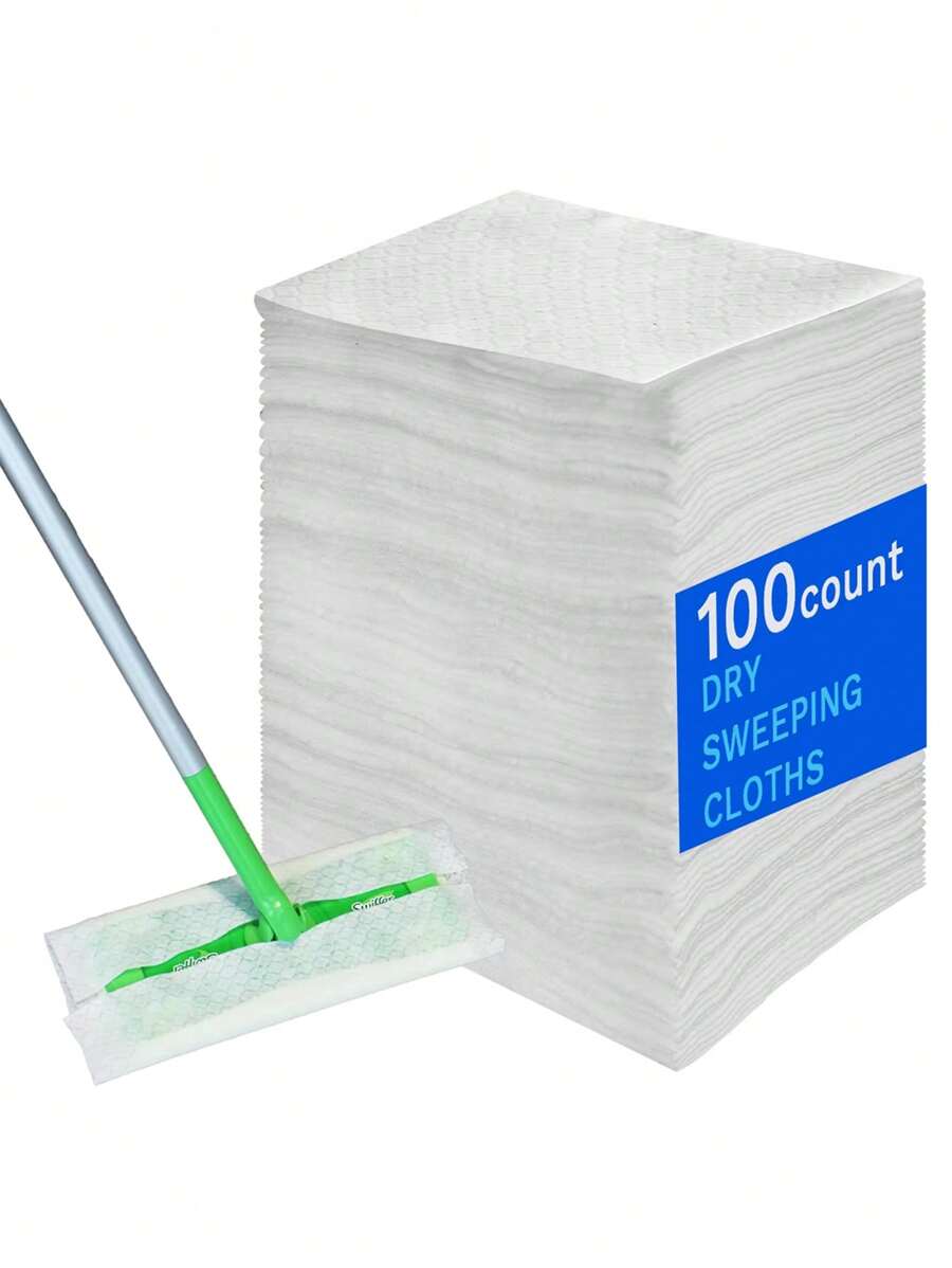 100 Sheets Disposable Electrostatic Dust Removing Refills Mop Pads For ...