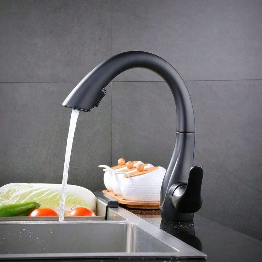 2025-New Tap Black Tap Pull-Out Dual Rinse Spray Cold and Hot Water ...