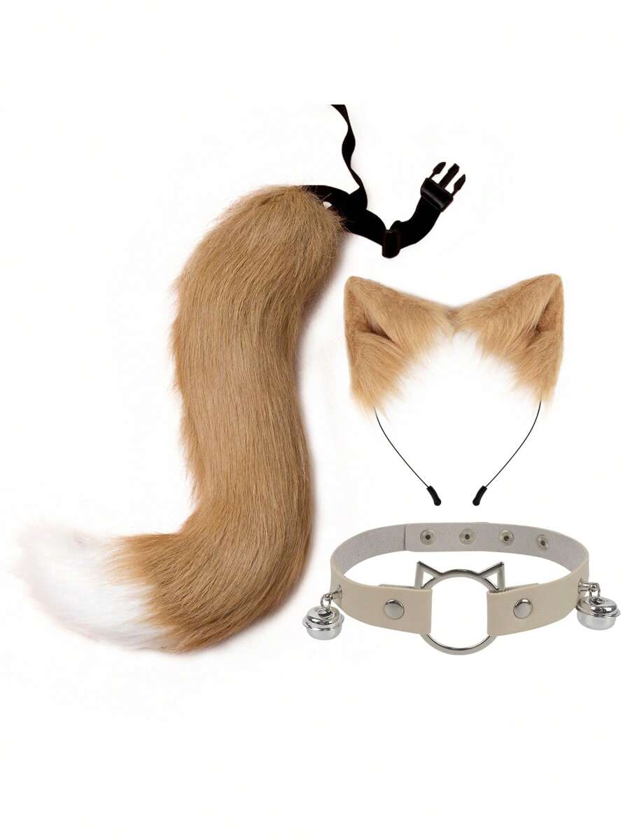 Hand Made Imitation Cat Ear Hair Hoop Fox Tail Accessorize Second ...