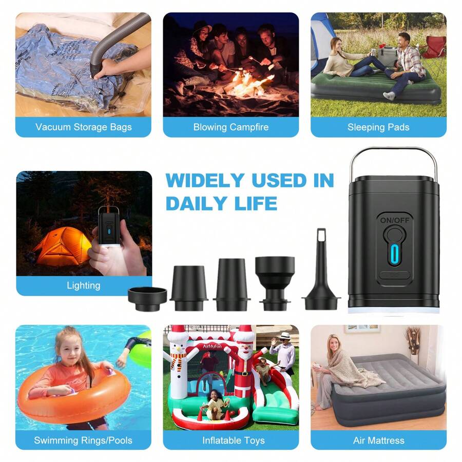 Portable Air Pump For Inflatables -1200mAH, 2400mAH Rechargeable ...