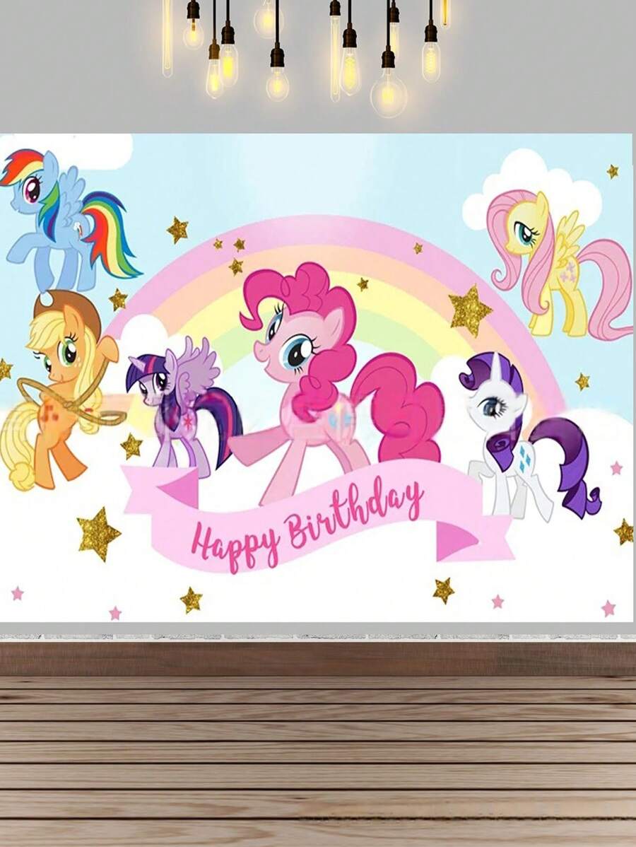 MY LITTLE PONY 1pc My Little Pony Party Backdrop, Twilight Sparkle ...