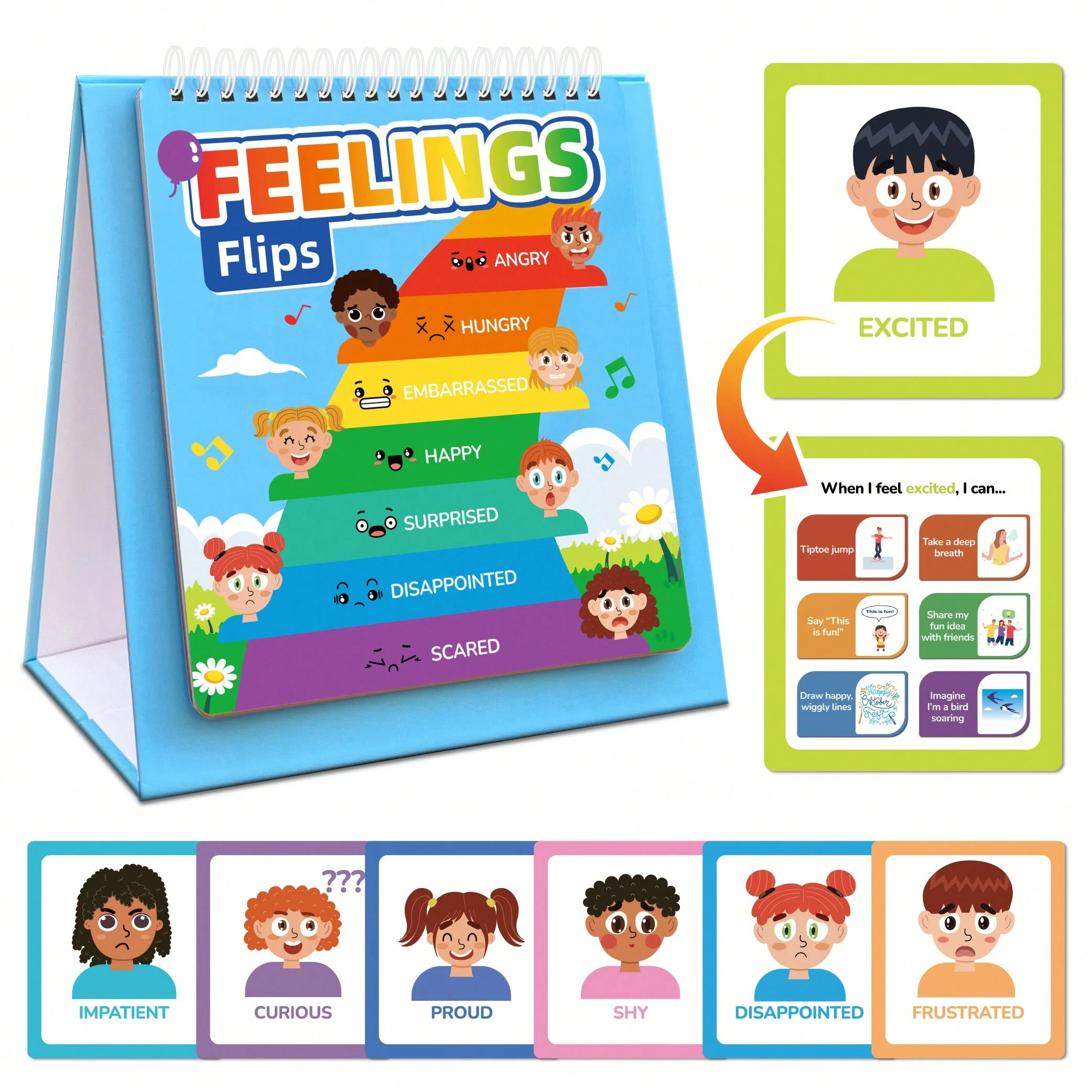 Feelings And Emotions Book For Youngsters, Calm Down Corner Supplies ...