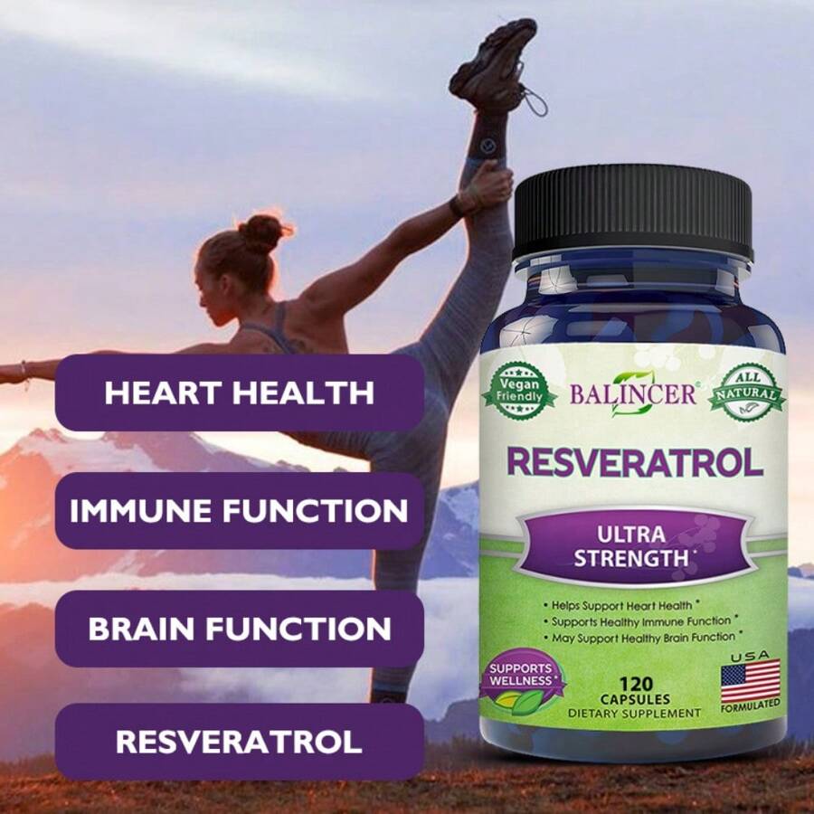 Resveratrol - 1000mg por porción de máxima potencia - Suplemento ...