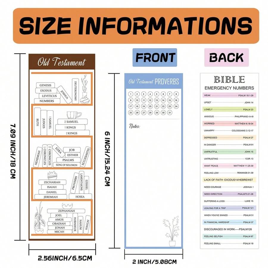 68 pièces Signets des livres de la Bible. Signets de lecture chrétiens ...