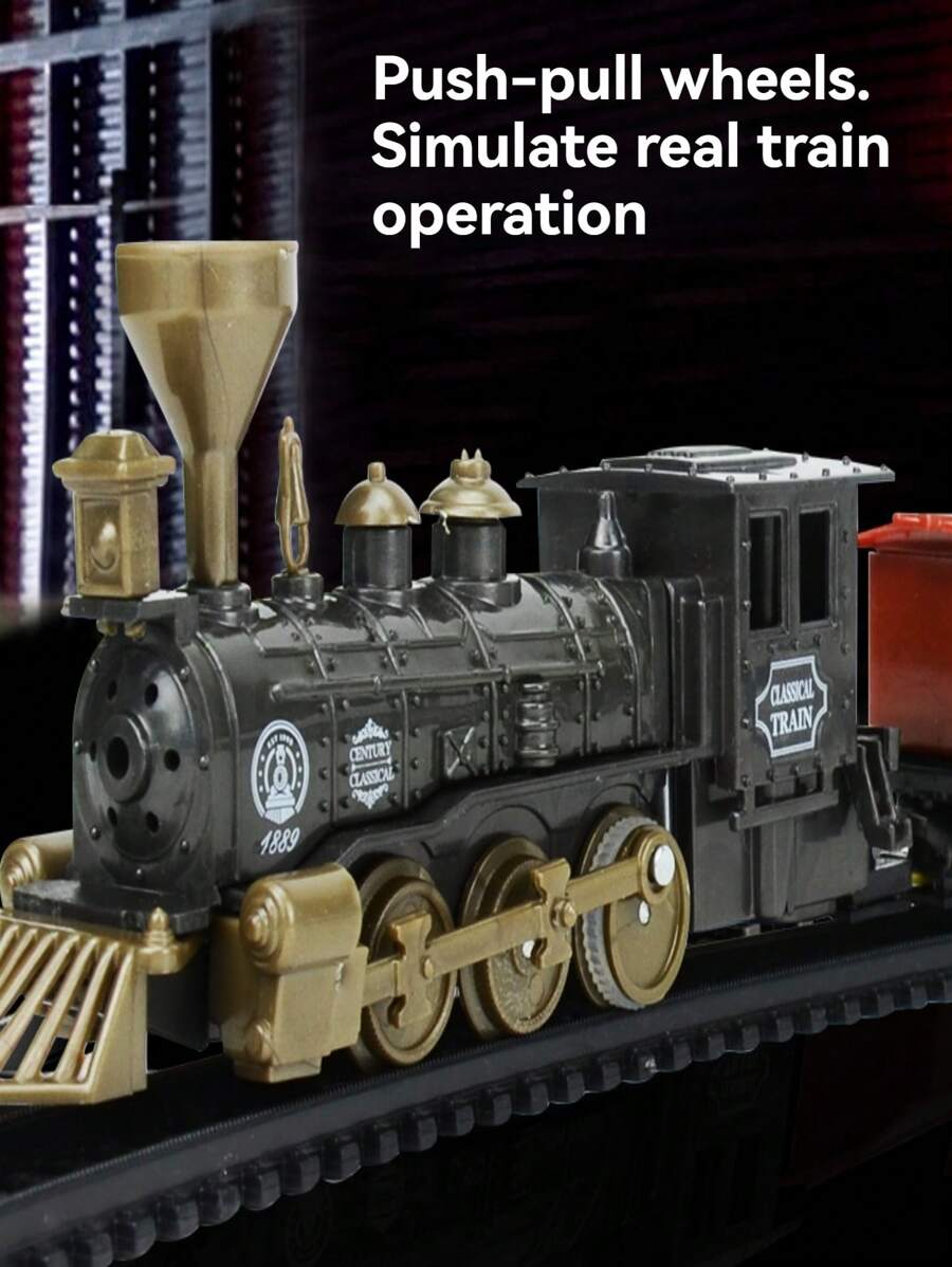 Classic Electric Rail Train Simulation DIY Assembly Small Train Toy ...