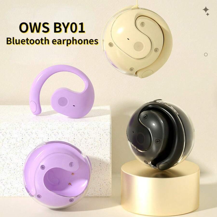 OWS31 BY01 Wireless Bluetooth Earphones Ear Hanging Long Endurance Earbuds Small Coconut Ball ...