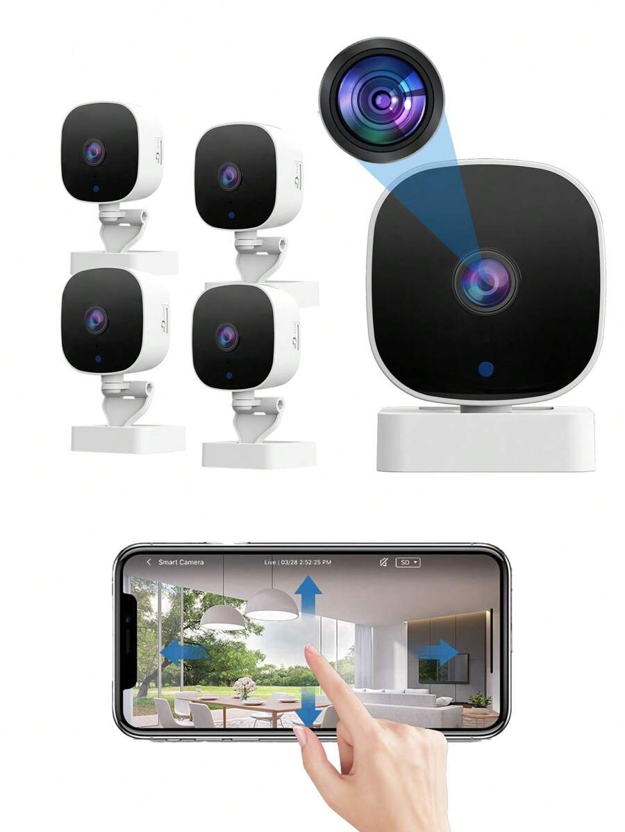 480P Full HD Smart Wireless Surveillance Camera, Crystal-Clear Full ...