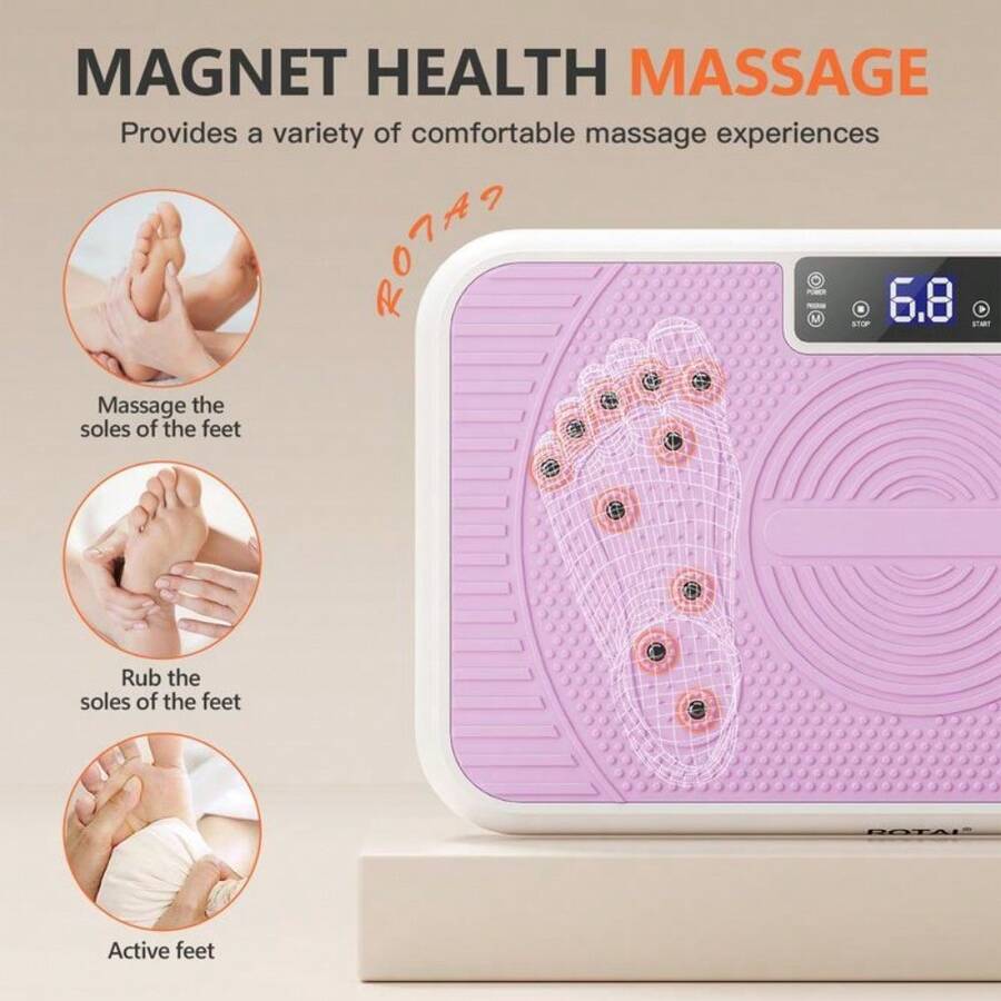 ROTAI Vibration Plate Gym, 300 Lbs, Lymphatic Drainage Machine Full ...