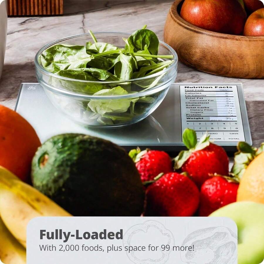 Nutrition Scale, Glass, Calorie Counting Scale, Meal Prep Scale, And ...