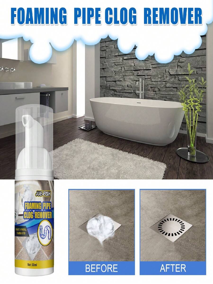Home Pipe Foam Drain Cleaner - Bathroom Pipe Blockage Stain Remover ...