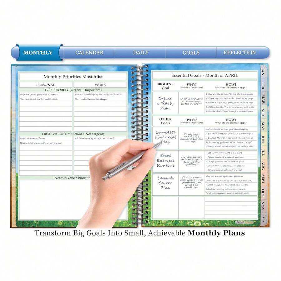 Planner 2025-2026 - April 2025-2026 Calendar - 8.5x11 Inch Hardcover ...