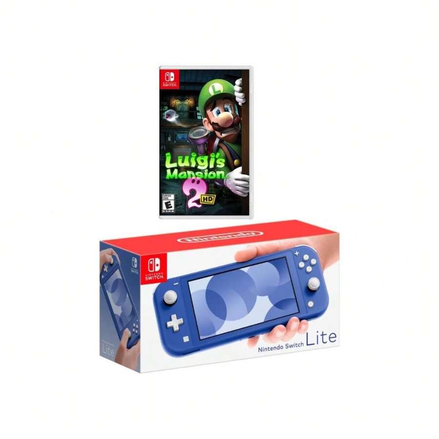 Nintendo Switch Lite Blue Bundle With Luigi's Mansion 2 HD Game | SHEIN USA