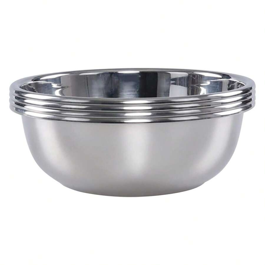Stainless Steel Bowls Set Of 4, Metal Mixing Bowls Set Prep Bowl ...