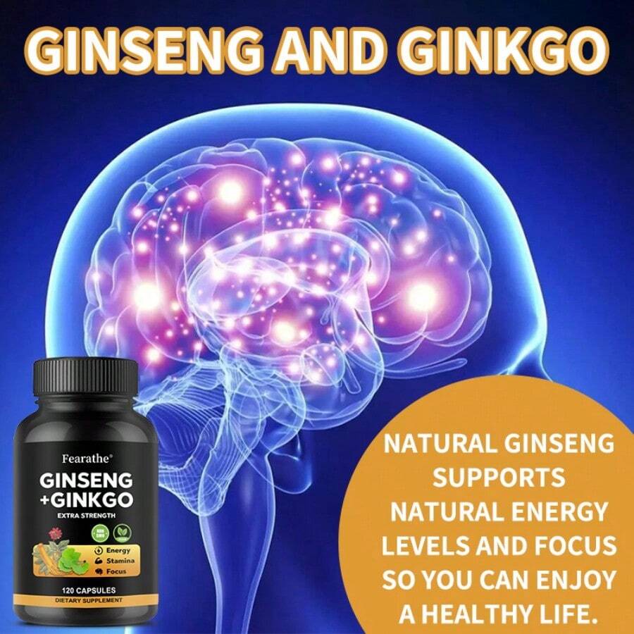 Energy Supplement With Ginseng & Ginkgo Biloba - Natural Extracts To ...