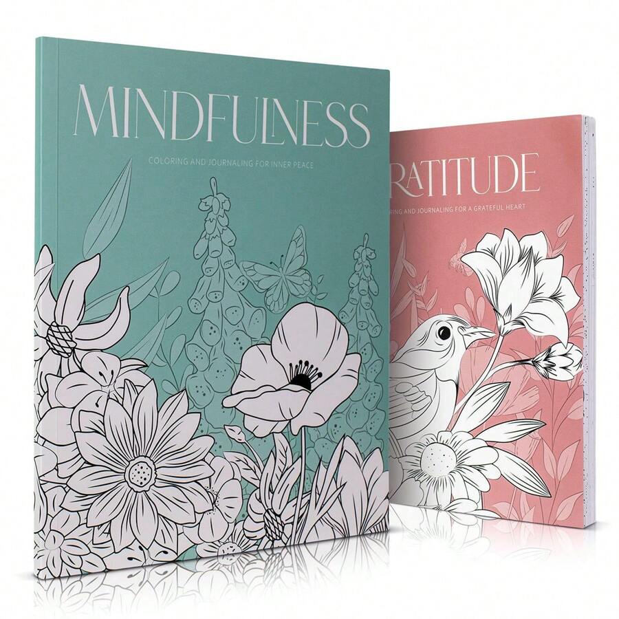 Beautiful Adult And Girl Coloring Book Set Of 2 For Relaxation ...
