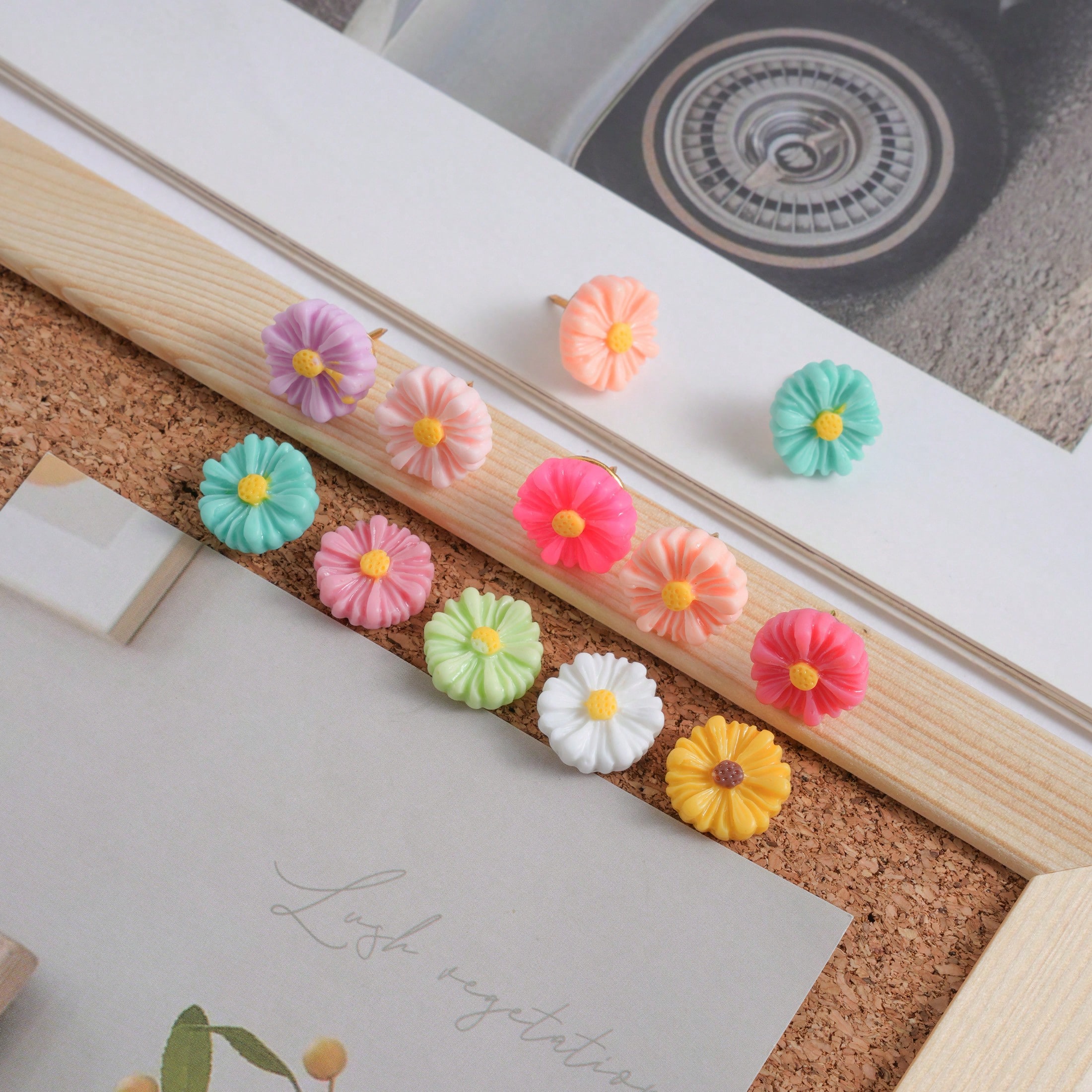 30pcs Cute Cartoon "Magritte" Nail, Rose Gold Pin, Bulletin Board Pin ...