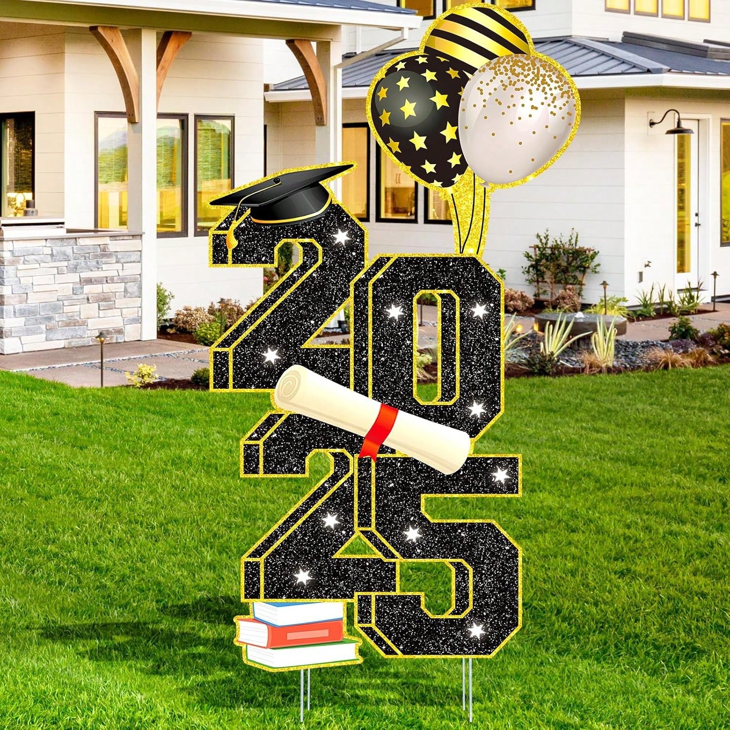 Large Class 2025 Graduation Yard Sign Yard Decorations Congrats ...