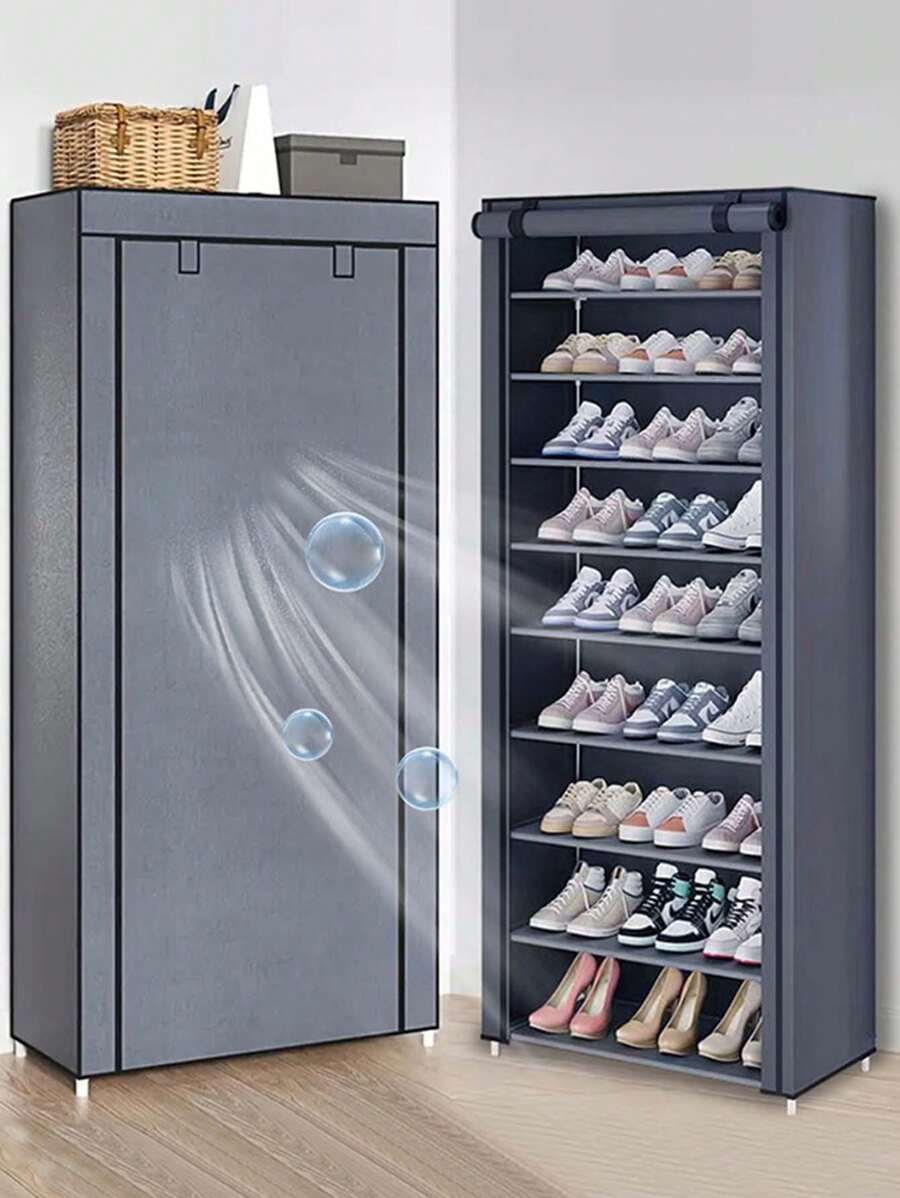 A Minimalist Shoe Rack With Dust Protection, A Multi-Layer Small Shoe ...