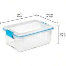12 Qt Sealable Storage Box, Stackable Bin With Secure Lid And Tight ...