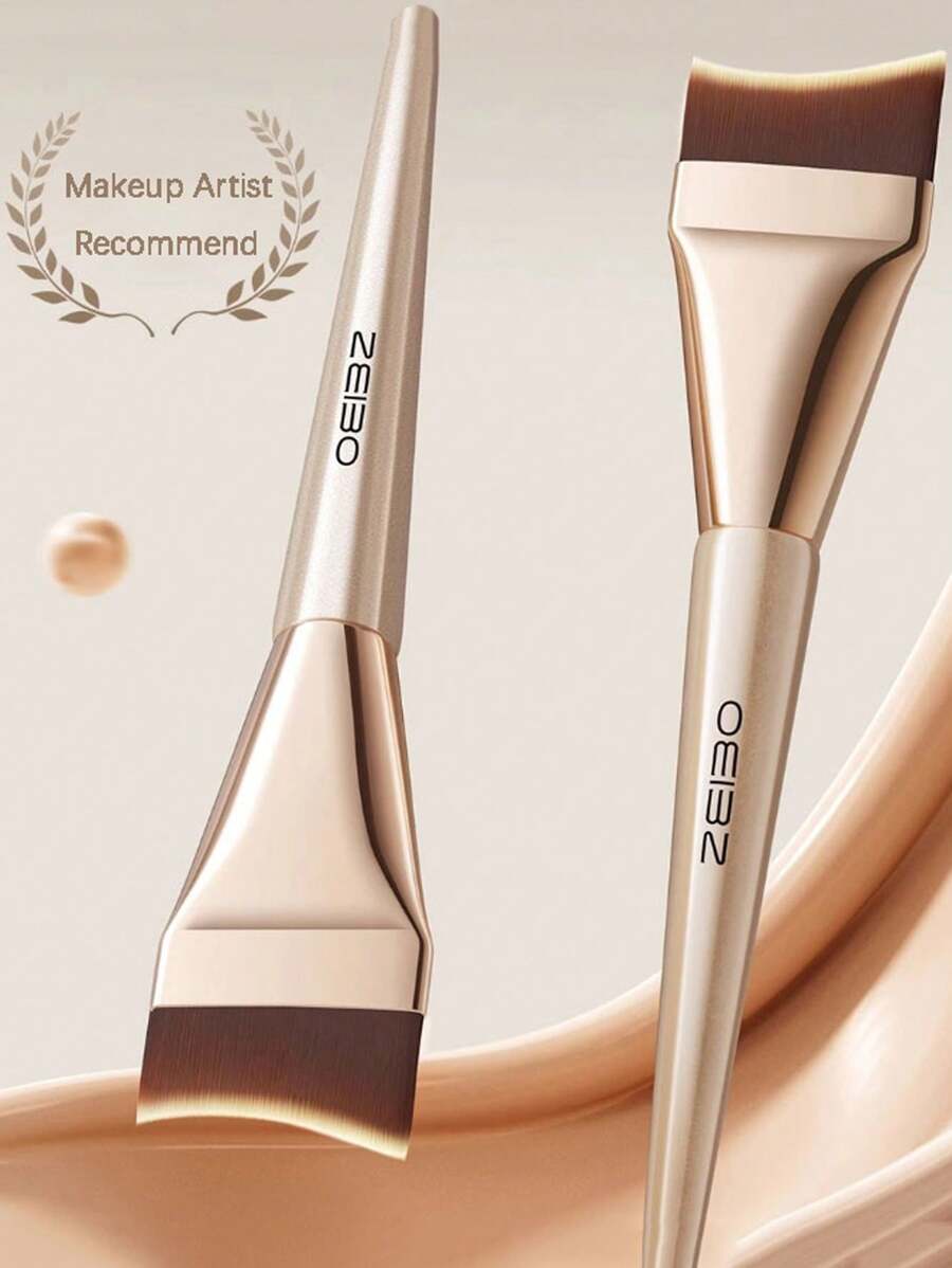 2pcs Foundation Make-Up Brush Ultra-Thin Powder Free Flat Head Bevel ...