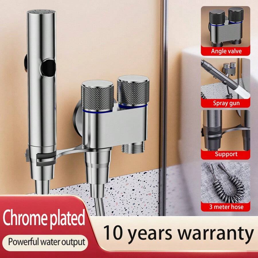 Stainless Steel Deluxe Two-Way Water Outlet Toilet Companion, Dual ...