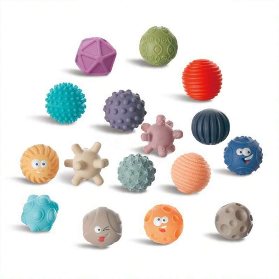 Baby Soft Rubber Tactile Ball, Hand Grip Massage Sensory Grasping Bath ...