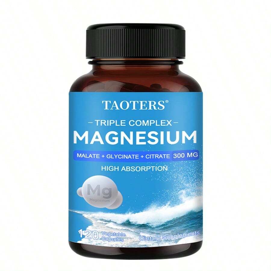 Triple Magnesium Complex Contains 300mg Of Magnesium Glycinate, Malate ...