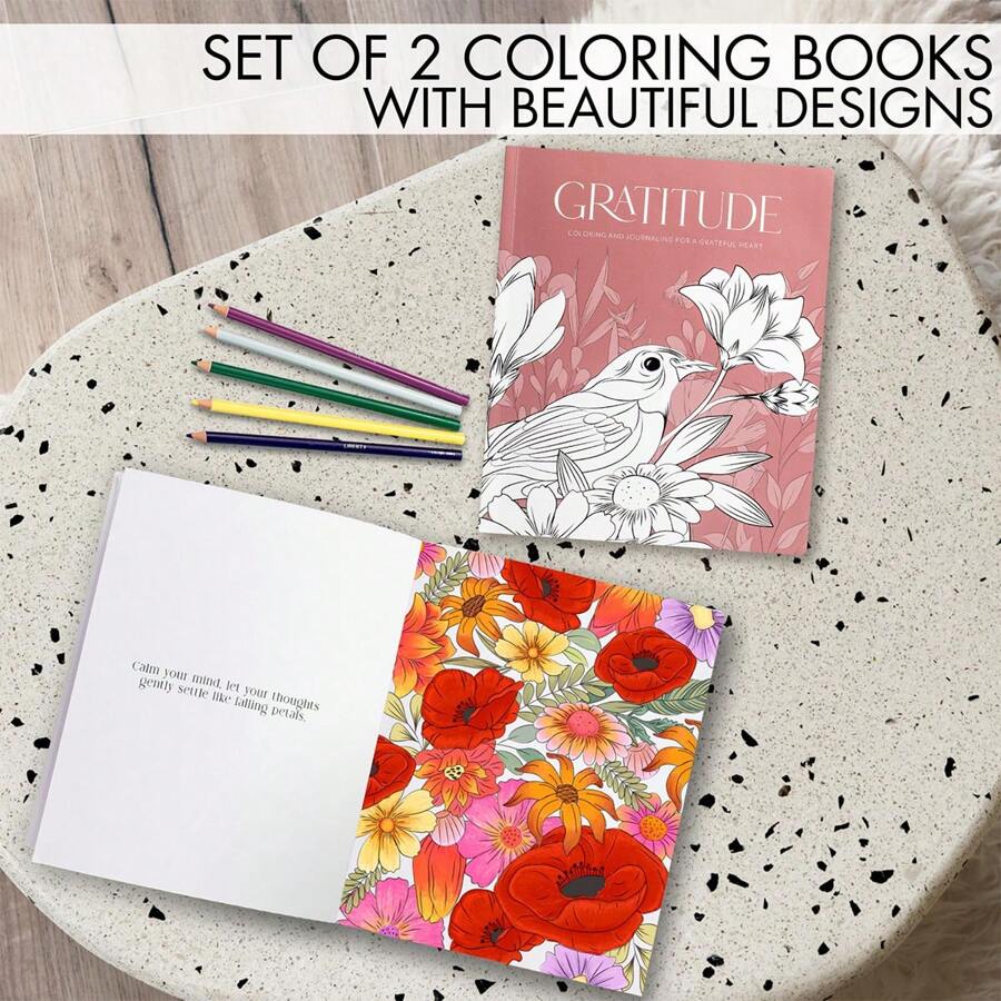Beautiful Adult And Girl Coloring Book Set Of 2 For Relaxation ...