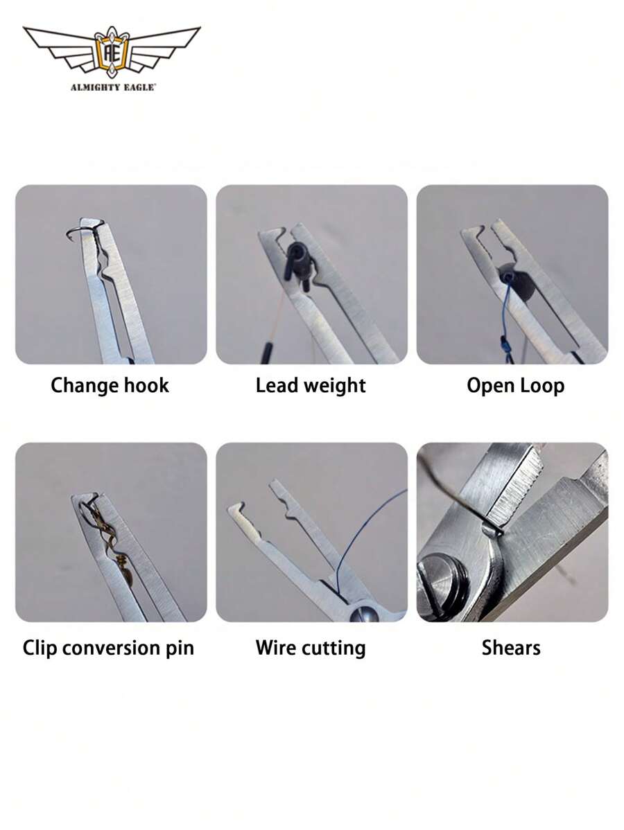 ALMIGHTY EAGLE 1pc ALMIGHTY EAGLE Portable Multi-Tool Pliers Stainless ...