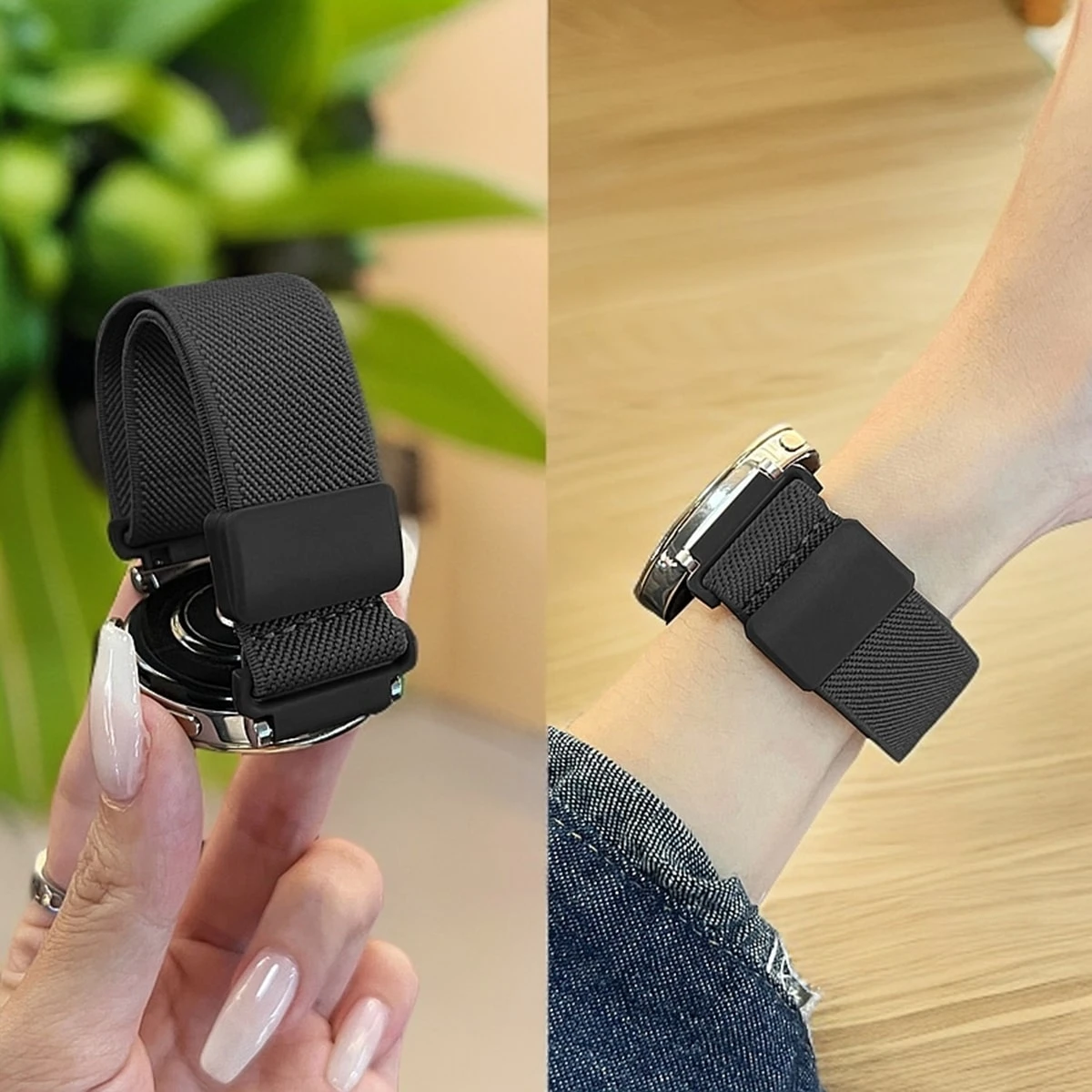 1pc 20mm Magnetic Nylon Stretchy Bands Compatible With Samsung Galaxy ...