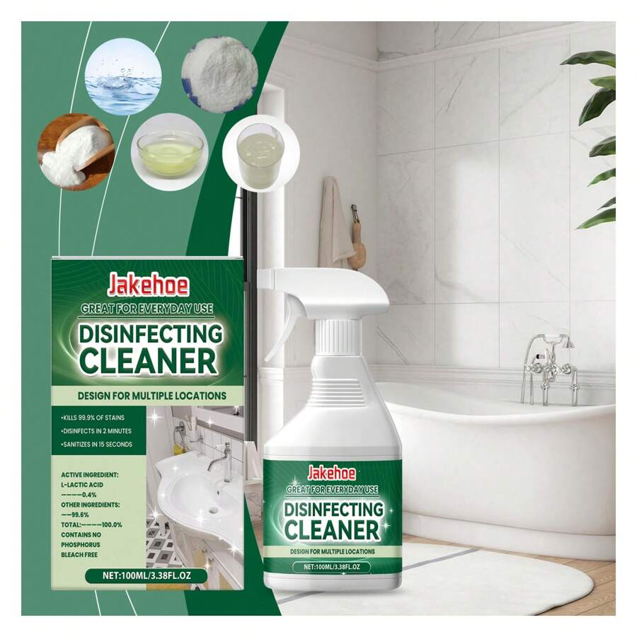 Multi-Purpose Cleaner The Bathroom Kitchen Living Room Oil Scale Luster Clean Disposable ...
