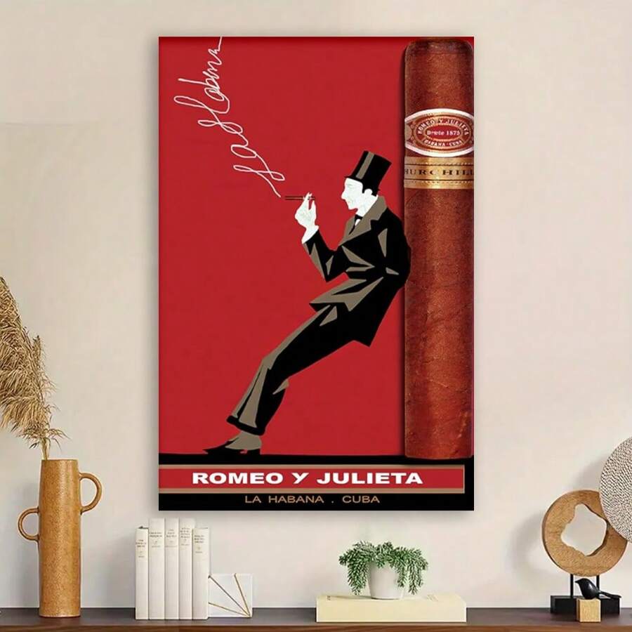 Framed Poster Master Vintage Cuban Cigar Poster - Retro Cigar Print ...