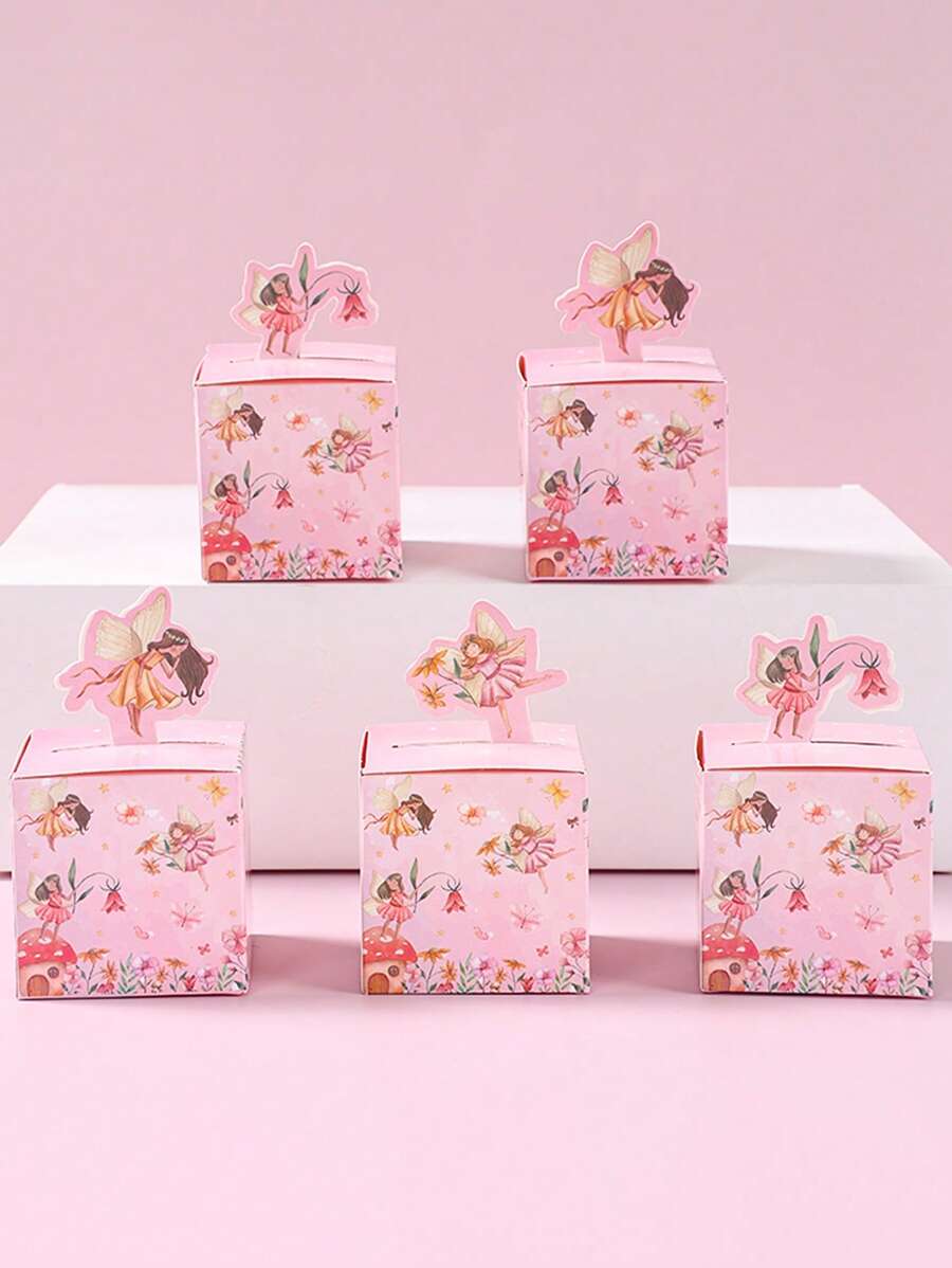 24pcs Flower Fairy Theme Candy Boxes,Cartoon Fairy Pattern Gift ...