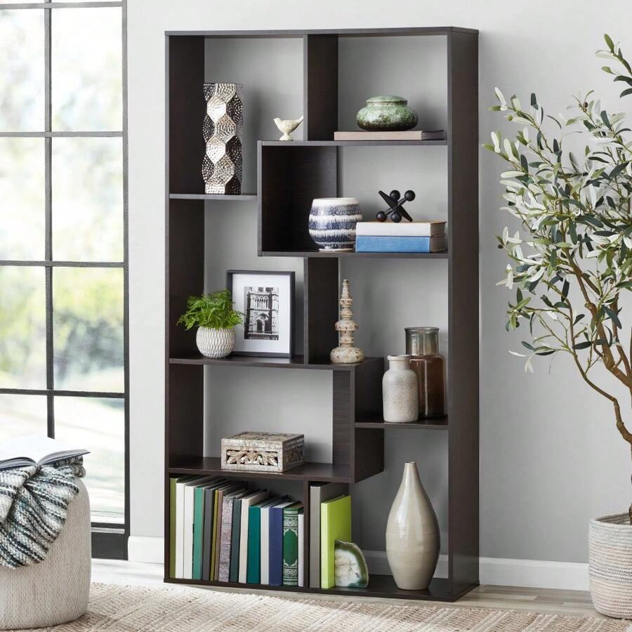 Modern 8-Cube Bookcase, Modern Ladder Corner Bookcase,Living Room Divider Bookcase | SHEIN USA