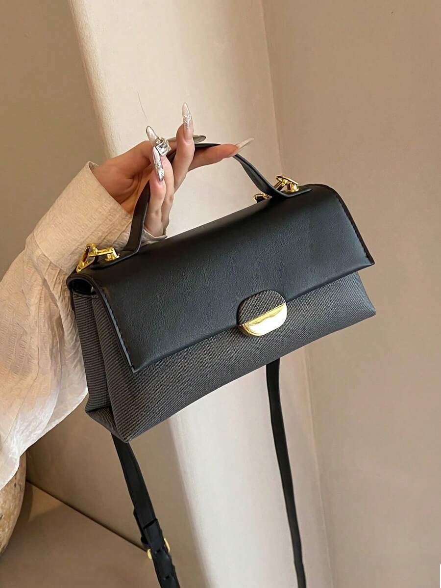 2025 Fashion Contrast Color Shoulder Diagonal Crossbody Handbag ...