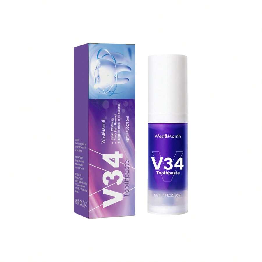 West&Month V34 Toothpaste, Whitening Teeth Clean Care Gums Fresh Breath ...