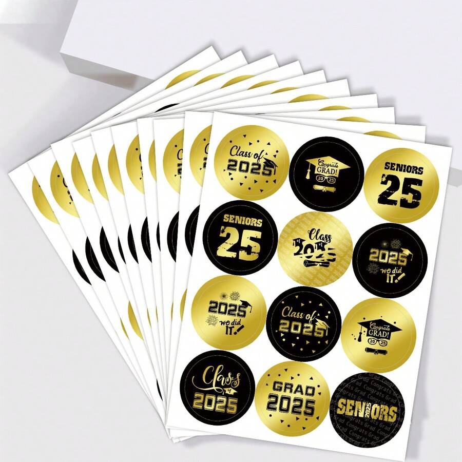10 Sheets 2025 Senior Graduation Stickers, Grad Stickers For Gift ...