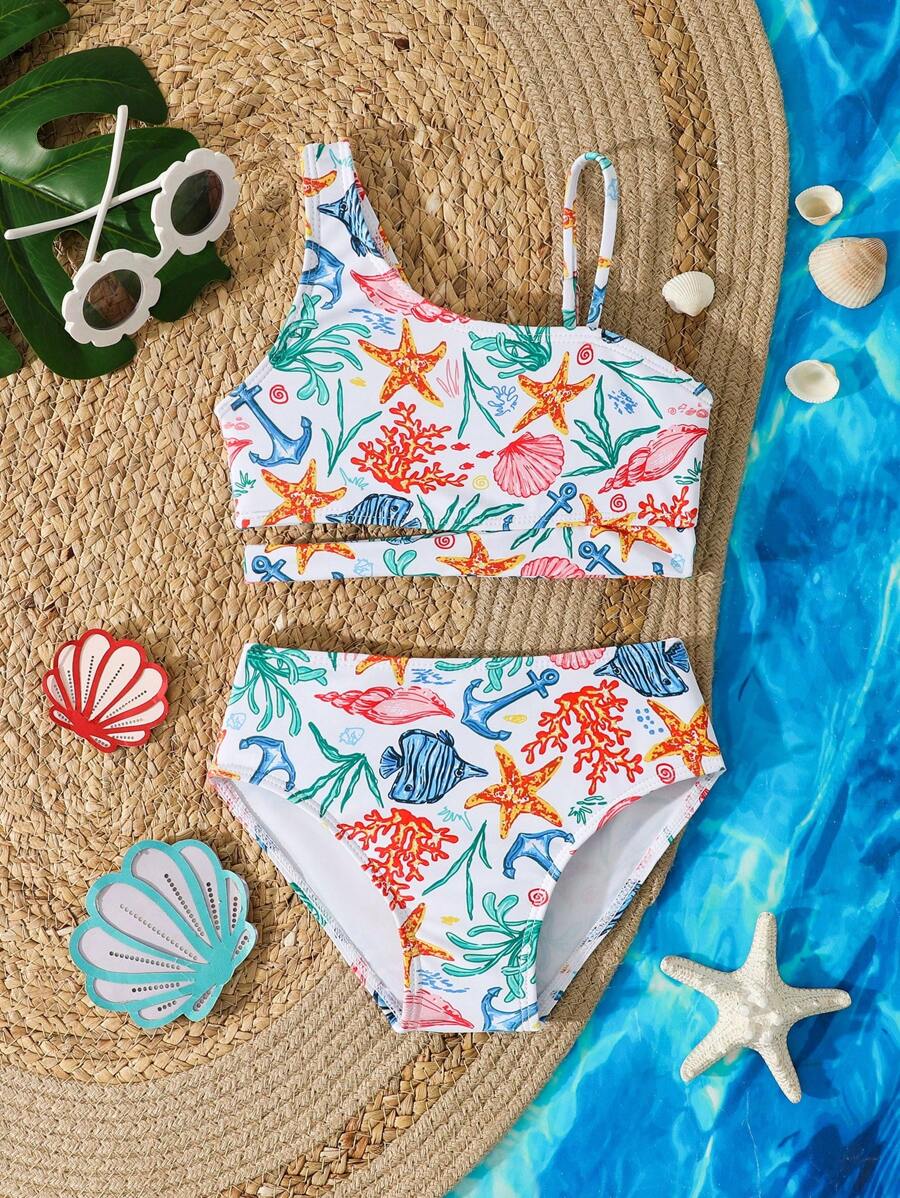 Cute Ocean Design Young Girl Bikini Set | SHEIN USA