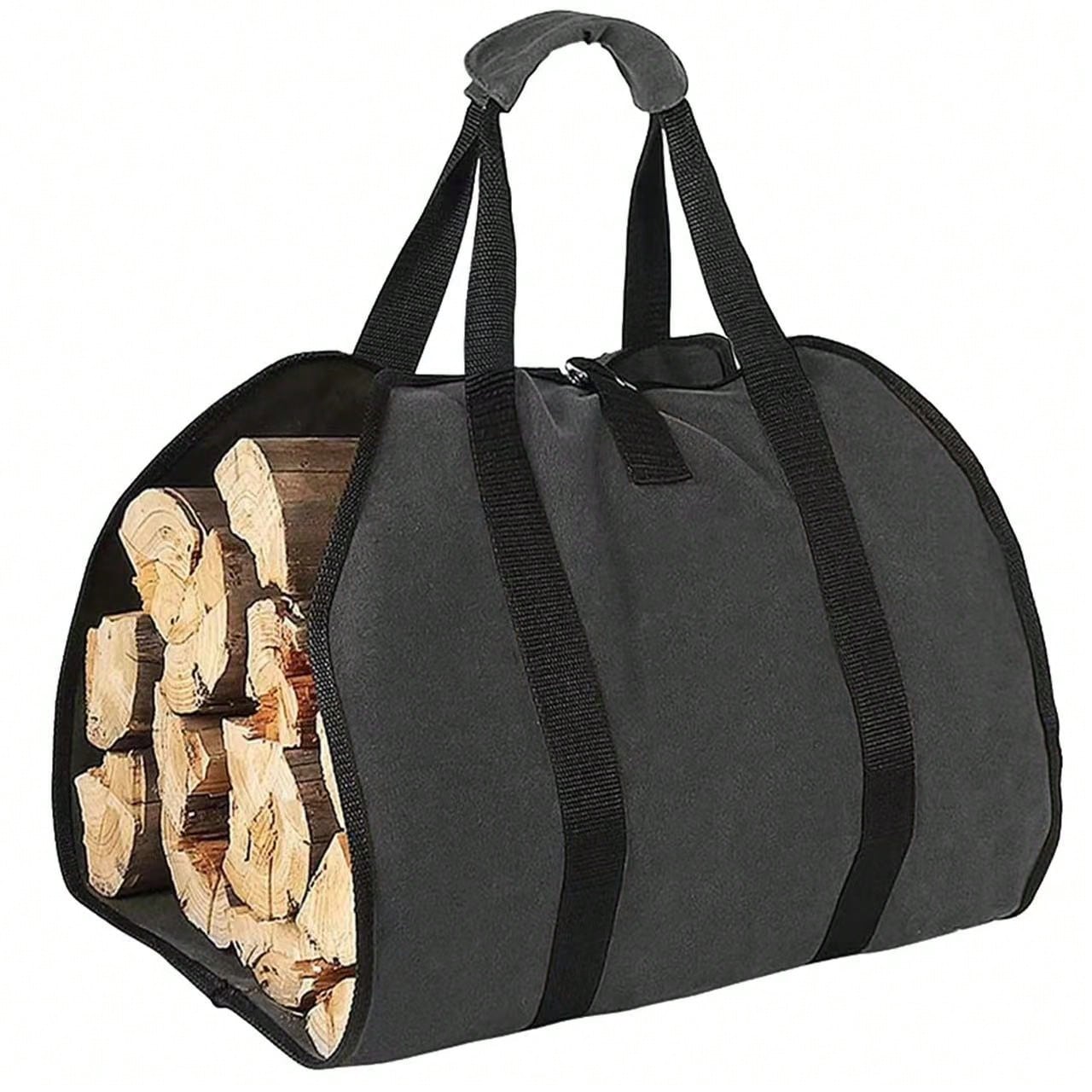 Firewood Bag, Waterproof Logging Wood Tote, Fireplace Kindling Storage ...