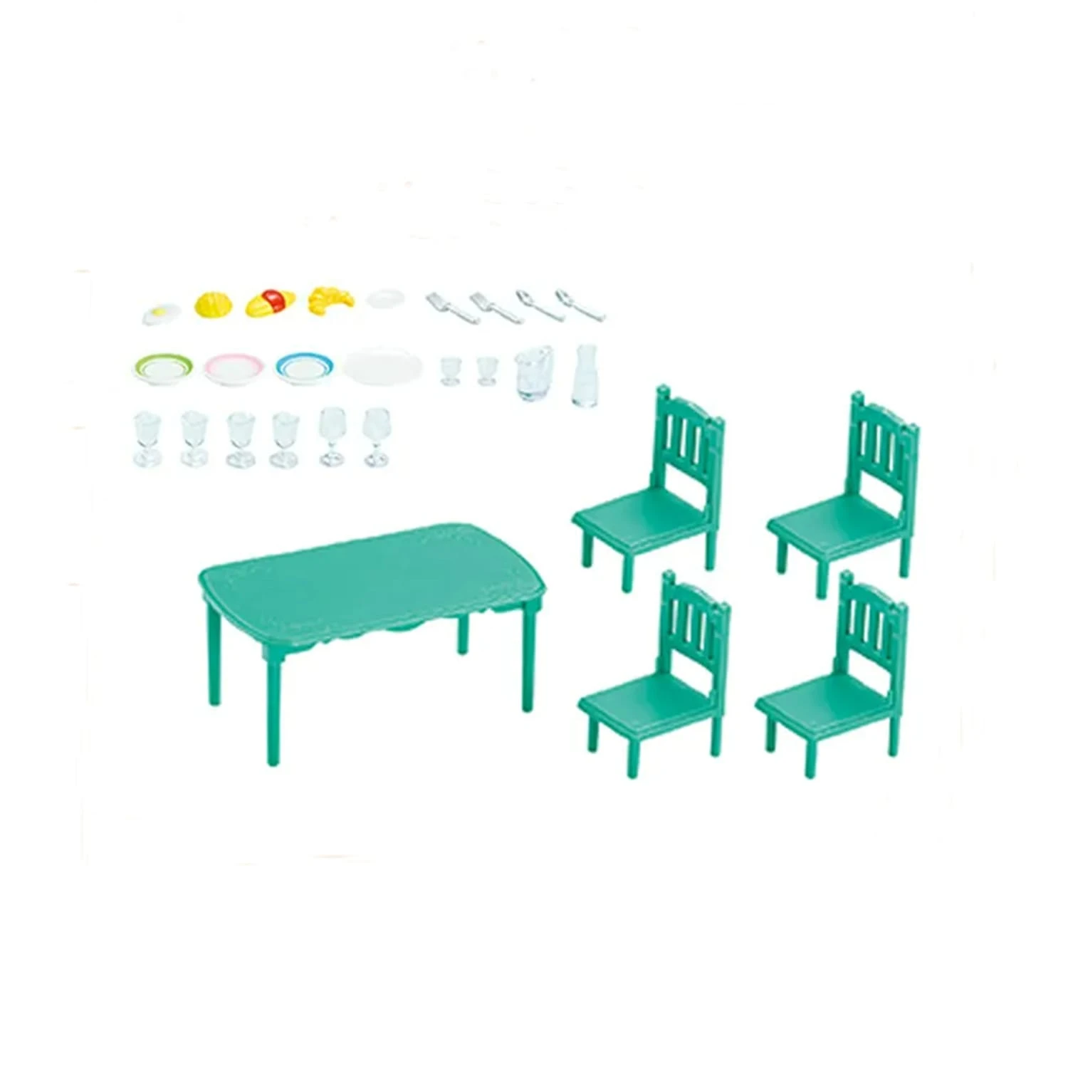 Children's Play Toys, Mini Kitchen And Dining Table Supplies, Dollhouse ...
