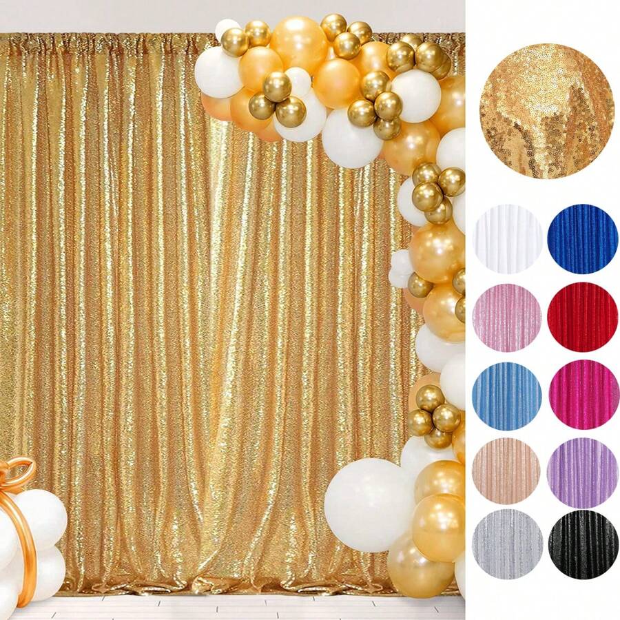 60cm Gold Silver Sequin Curtain Glitter Backdrop For Wedding Birthday ...